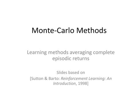 Ppt Monte Carlo Methods Powerpoint Presentation Free Download Id 4831443