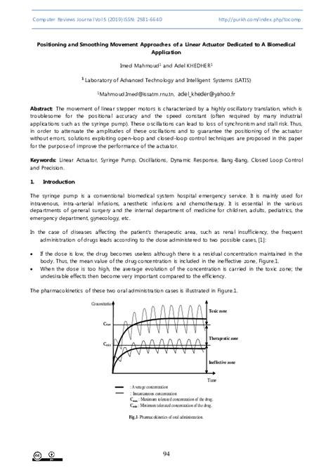 Pdf Positioning And Smoothing Movement Approaches Of A Linear Actuator Dedicated To A