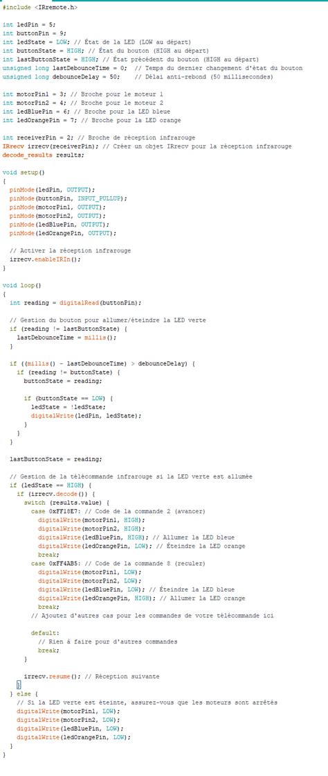 control moteur avec télécommande ir français arduino forum