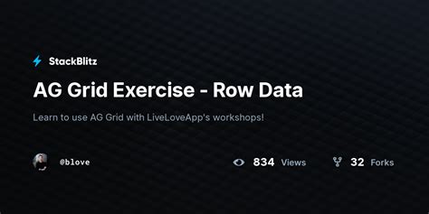 Ag Grid Exercise Row Data Stackblitz