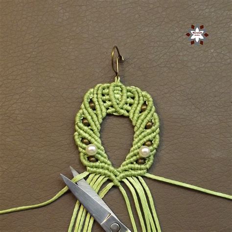Tutorial Beginners Easy Macrame Earrings With Tiny Metal Beads Macramotiv