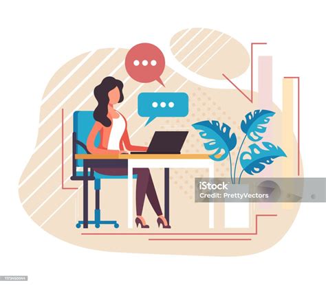 비서 접수 사무실 노동자 캐릭터 작업 벡터 플랫 만화 그래픽 디자인 일러스트 비서에 대한 스톡 벡터 아트 및 기타 이미지