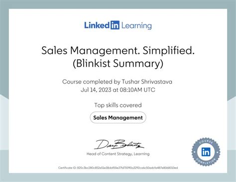 Tushar Shrivastava On Linkedin Certificate Of Completion