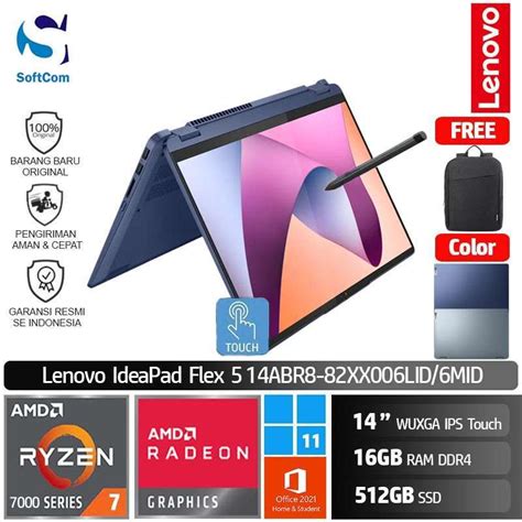 Jual Lenovo Ideapad Flex Lid Mid Laptop In Ryzen U Gb Gb Ssd Wuxga Touch