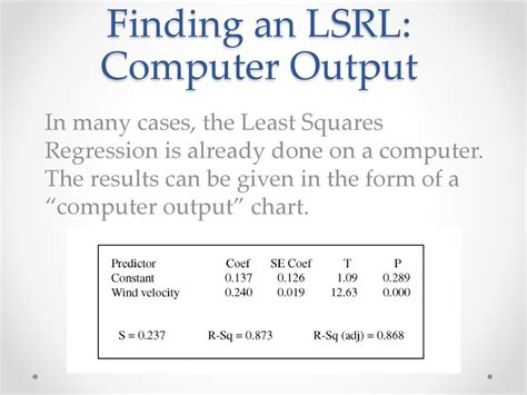 Unit 3 Scatterplots And Linear Regression More Ways To Find The Lsrl