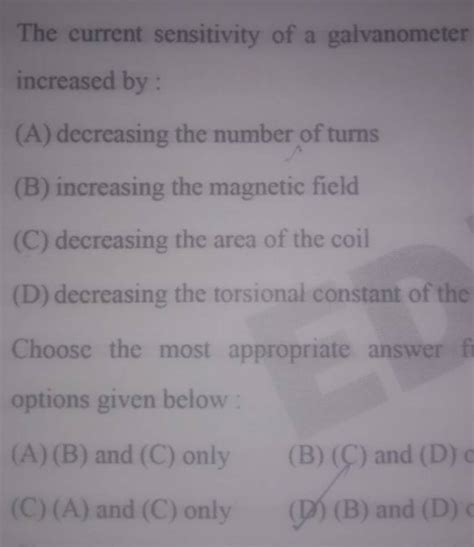 Choose The Most Appropriate Answer Options Given Below Filo