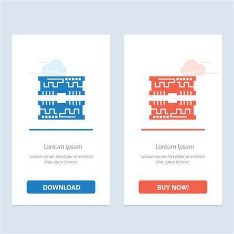 Cards Component Computer Blue And Red Download And Buy Now Web Widget Card Template 13146238