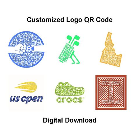 Custom Logo Shape Qr Code Digital Download Small Businesses Websites