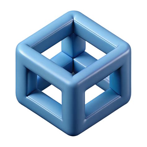 Wonderful Traditional Interlocking Squares Forming A Cube Clean Lines Flat Color Symmetrical