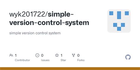 Github Wyk201722simple Version Control System Simple Version Control System