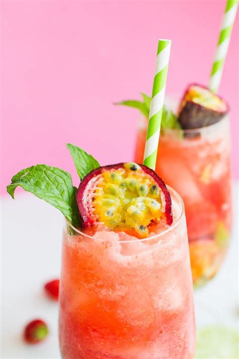 Passionfruit And Strawberry Mojitos Recipe The Perfect Summer Cocktail
