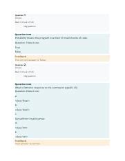 CS 1101 01 Self Quiz Unit 1 2 Docx Question 1 Correct Mark 1 00 Out Of 1 00 Flag Question