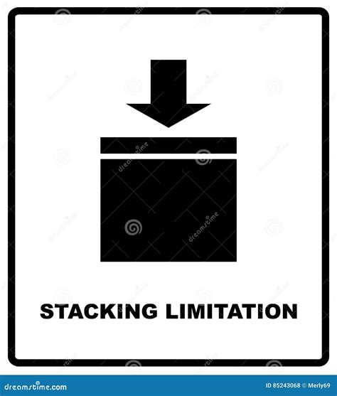 Stacking Limitation By Mass Vector Packaging Symbol On Vector Cardboard Background Handling