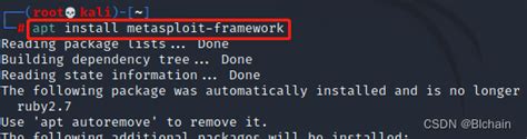 Kali中安装使用msfconsolekali安装msf Csdn博客