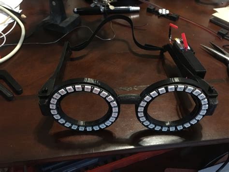 24 Led Neopixel Glasses For Arduino Nano 3d Print Model