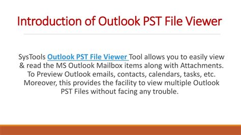 PPT Easy Way To Open Read Outlook PST PowerPoint Presentation Free Download ID