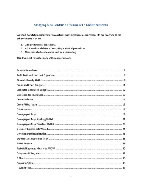 Statgraphics Centurion Version 17 Enhancements Pdf Statistical Hypothesis Testing P Value
