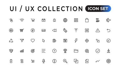Mega Set Of Ui Ux Icon Set User Interface Iconset Collection Set Of