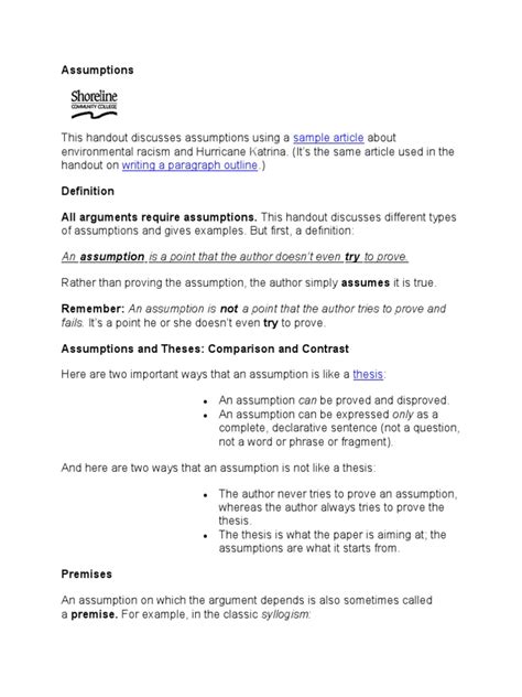 Assumptions Pdf Argument Metaphilosophy