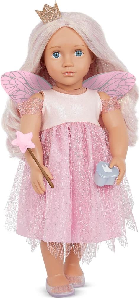 Our Generation Tooth Fairy Doll Twinkle Movable 46 Cm Doll With Clothing Accessories Pink