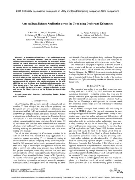 Auto Scaling A Defence Application Across The Cloud Using Docker And