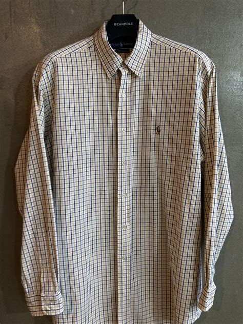 110 폴로 랄프로렌 체크 셔츠 빈폴 시어서커 반팔 남성의류 중고나라