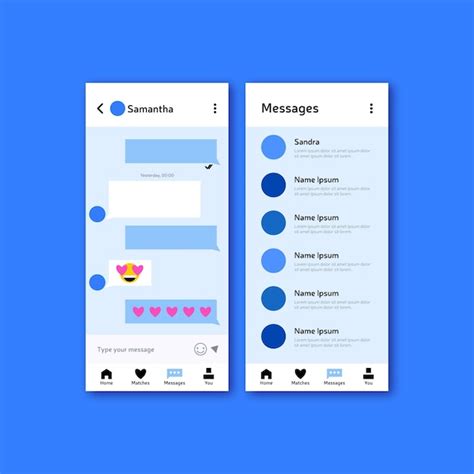 Free Vector Dating App Chat Interface