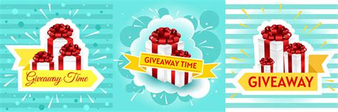 경품 당첨자 포스터입니다 선물 제공 배너 경품 포스트 및 선물 상품 전단지 현대 타이포그래피 텍스트 스타일을 가진 선물 상자 벡터 그림 가능성에 대한 스톡 벡터 아트 및
