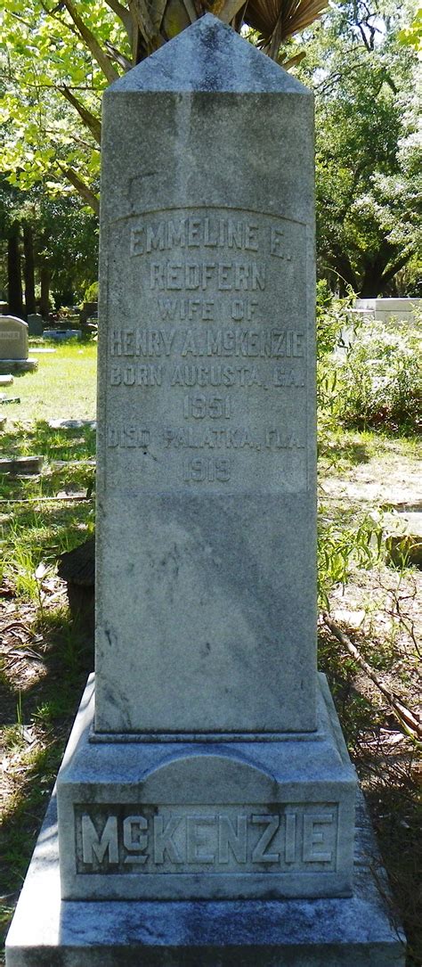 Emmeline Elizabeth Emma Redfern Mckenzie Find A Grave Memorial