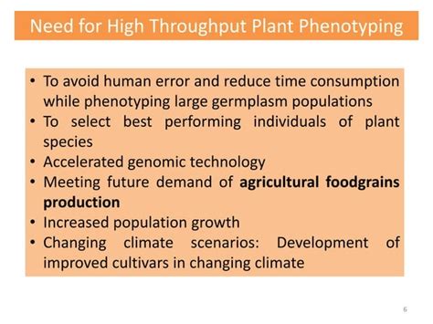 High Throughput Plant Phenotyping In Crop Improvement Pptx
