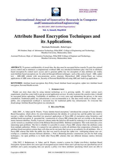 pdf attribute based encryption techniques and its applications