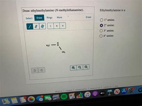 Solved Draw Ethylmethylamine N Methylethanamine