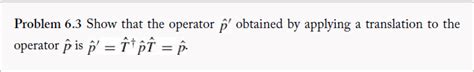 Solved Problem Show That The Operator P Obtained By Chegg Com