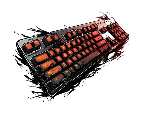 Premium Vector Gaming Keyboard Vector Illustration