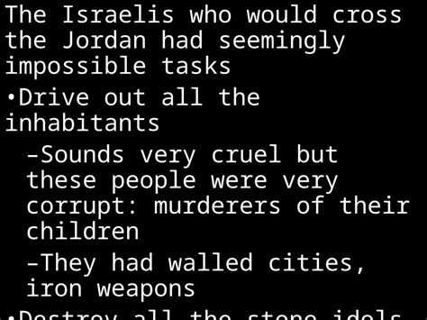 Ppt The Israelis Who Would Cross The Jordan Had Seemingly Impossible