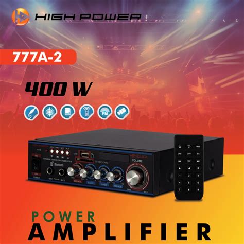 Amplifier Bluetooth Eq 400w Kualitas Suara Jernih And Bertenaga
