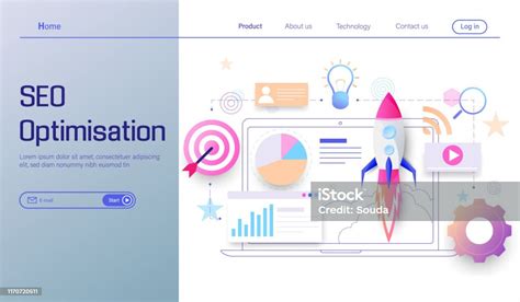 Seo 최적화 기술 현대 평면 디자인 검색 엔진 분석 웹 분석 소셜 및 데이터 분석 벡터 3차원 형태에 대한 스톡 벡터 아트 및