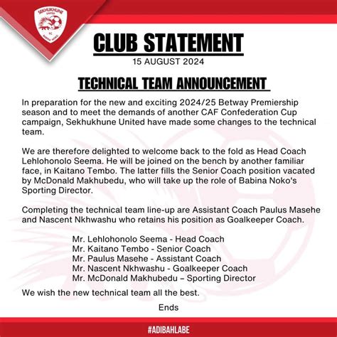 Welcome To Our Newest Technical Team Tebogo Mapinga