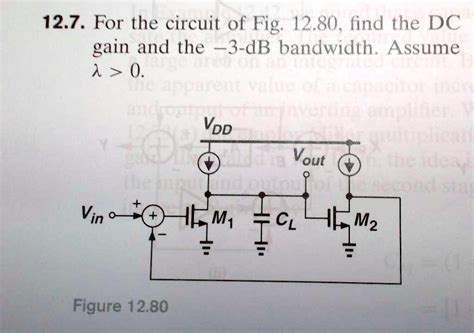 127 For The Circuit Of Fig 1280 Find The Dc Gain And The 3 Db