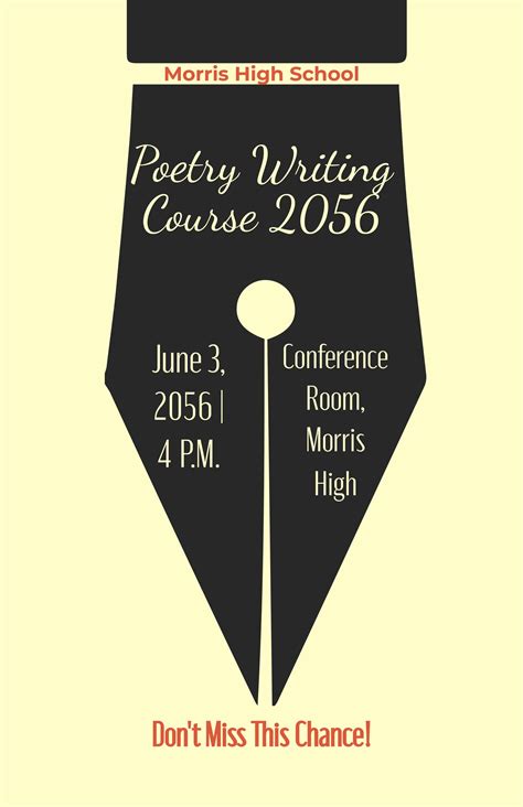 Free Course Poster Templates Editable And Printable