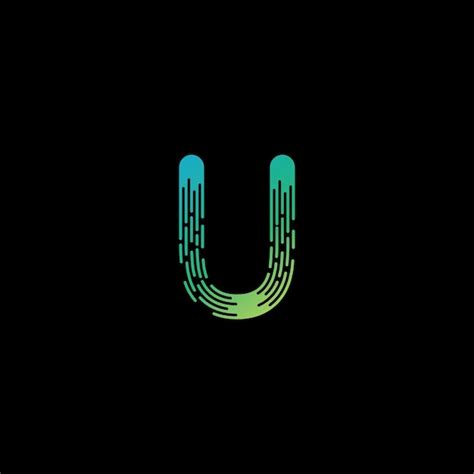 Premium Vector U Initial Letter