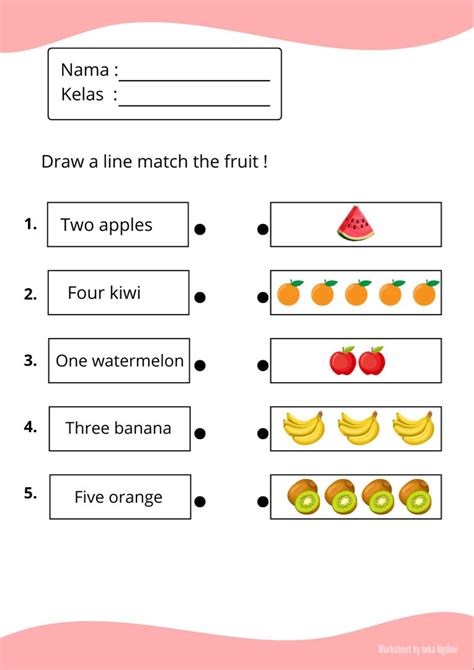Worksheet For Learning To Count In English Numbering Worksheet