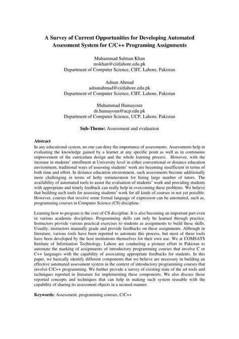 pdf building an effective automated assessment system for c c introductory programming