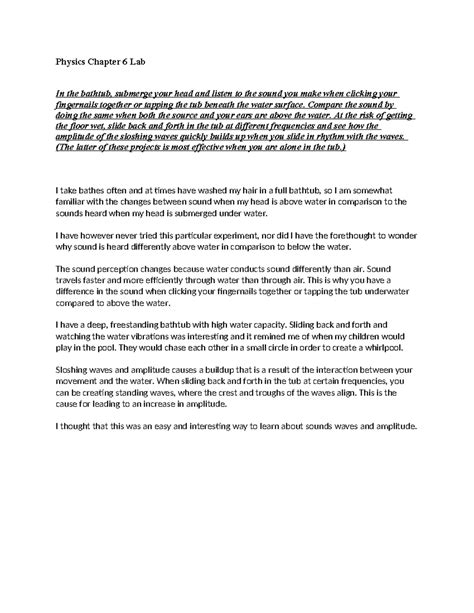 Chapter 6 Physics Lab Lab Assignment Physics Chapter 6 Lab In The