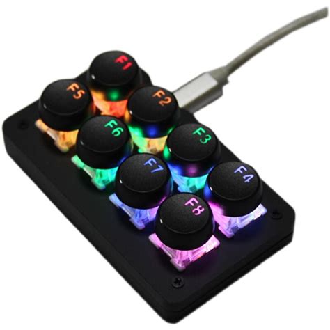 Mini Custom Keyboard 8 Key Macro Programmable Rgb Keypad Copy And Paste Game Auxiliary