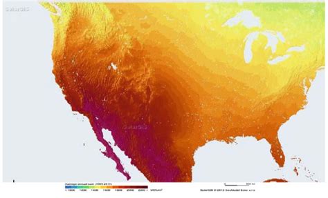 Unites States Of America Global Horizontal Solar Irradiation Solargis Download Scientific