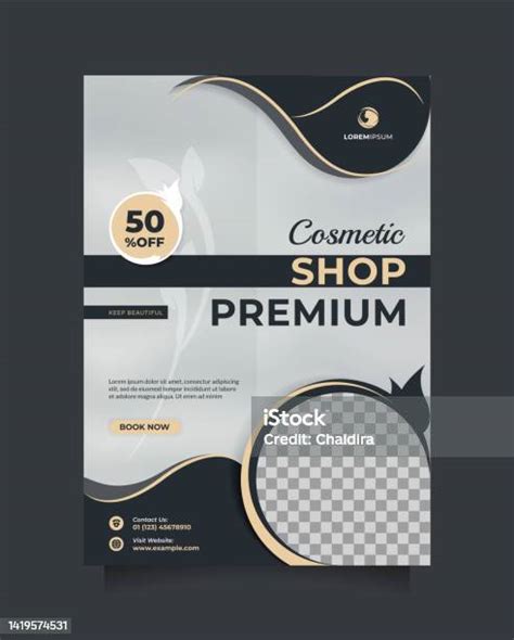 A4 크기의 고급 템플릿 전단지 및 브로셔 아름답고 현대적인 벡터 포스터 및 배너 디자인은 화장품 판매 뷰티 판매 건강한 피부 클리닉 의료 스파 자연 스러움 등을 홍보합니다