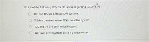 Solved Which Of The Following Statements Is True Regarding