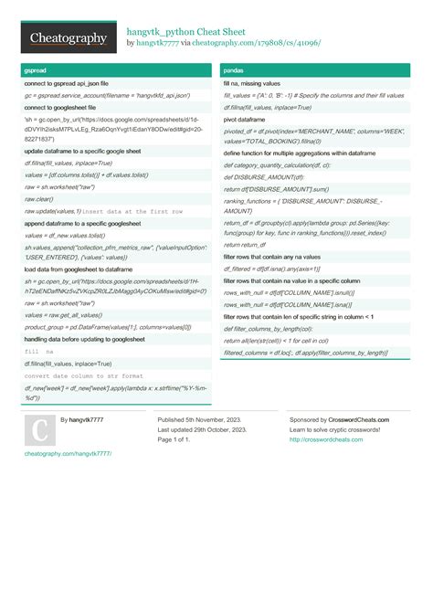 hangvtk python cheat sheet by hangvtk7777 programming python r