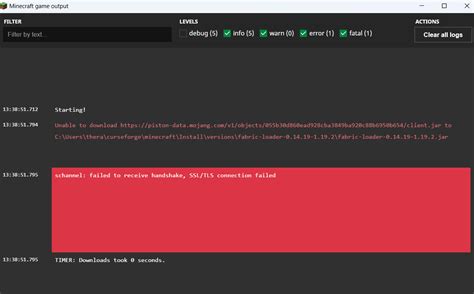 Issue Receiving Handshake Rcurseforge